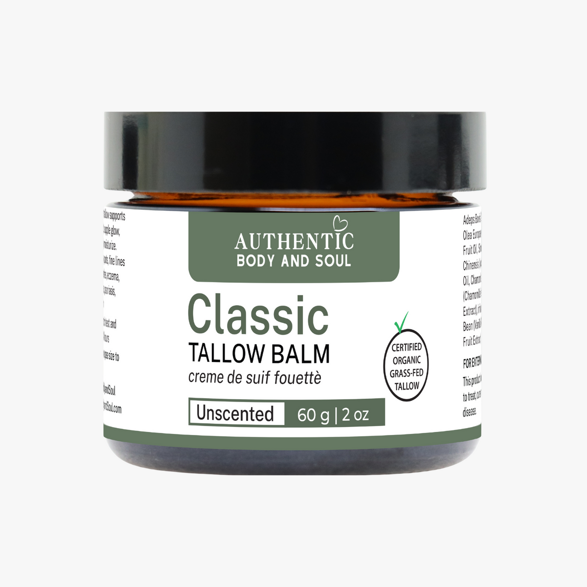 Certified Organic Tallow Balm | 100% Grassfed | Authentic Body & Soul– Authentic Body and Soul