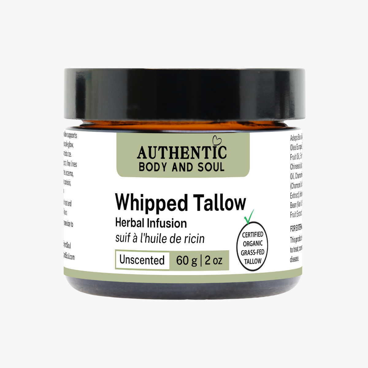 Grass Fed Tallow Balm - Certified Organic Tallow Cream– Authentic Body ...