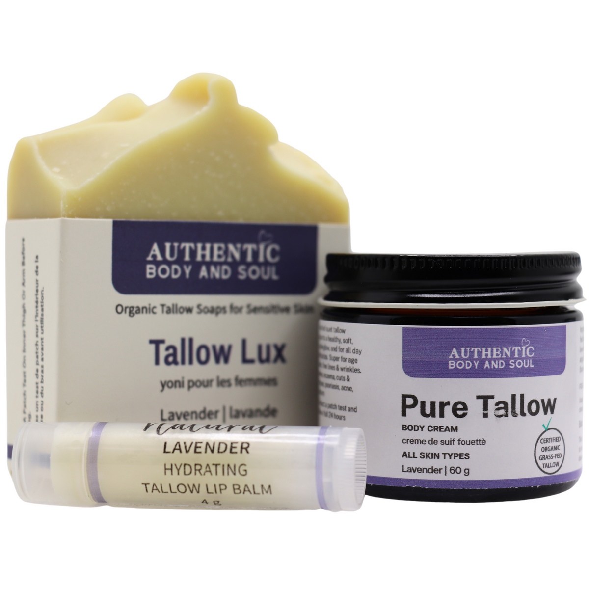 Pure Tallow Skincare Gift Set - Lavender– Authentic Body and Soul